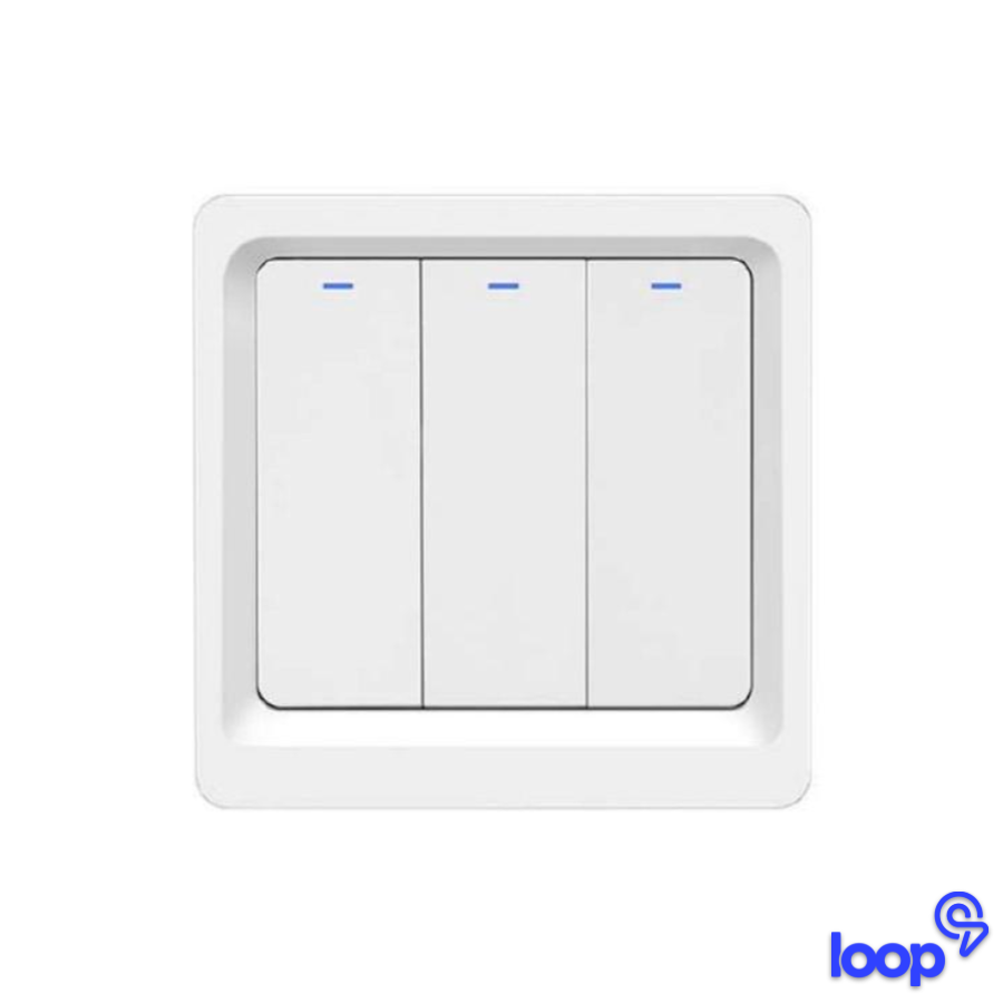 Loop Smart Switch 3 Gang White Plastic